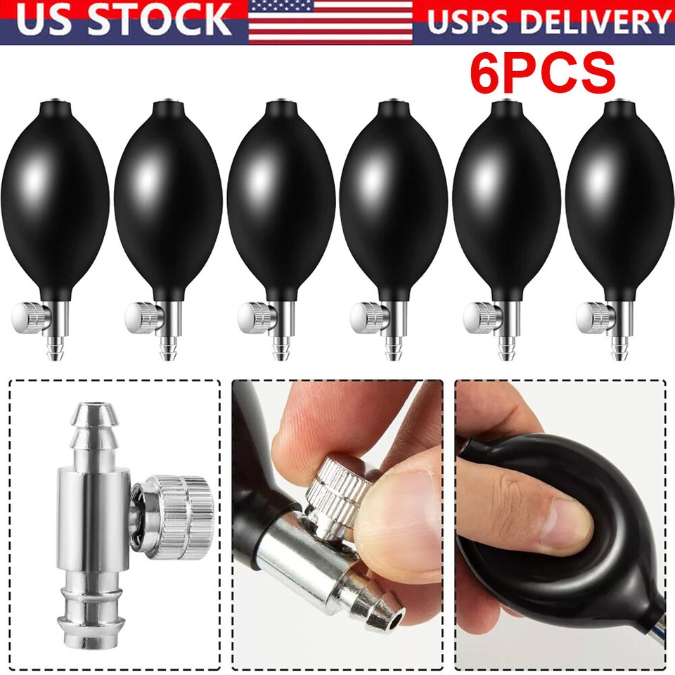 6PCS Blood Pressure Latex Bulb Inflation Bulb Pump Hand Squeeze Bulb ...