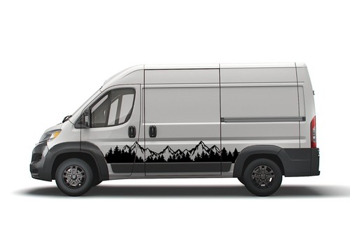 Mountains decals stickers graphic design vinyl kit for Dodge ProMaster ...