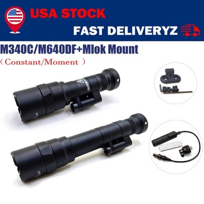 M340C M640DF LED White Light with Remote Switch Offset Mlok Mount 20mm ...
