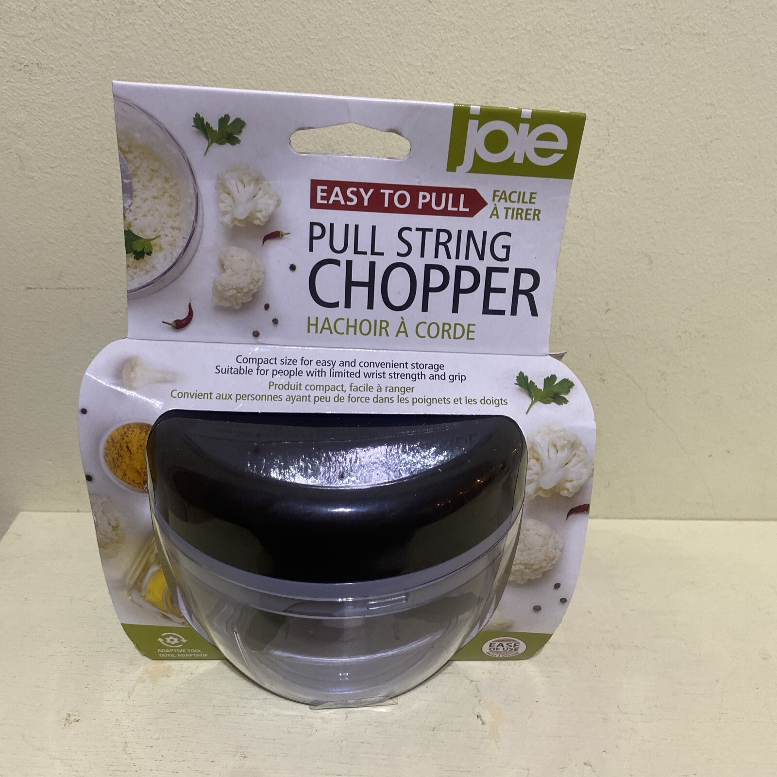 Joie Pull String Chopper - Wide Soft Handle Quality. Easy Food Chop for ...