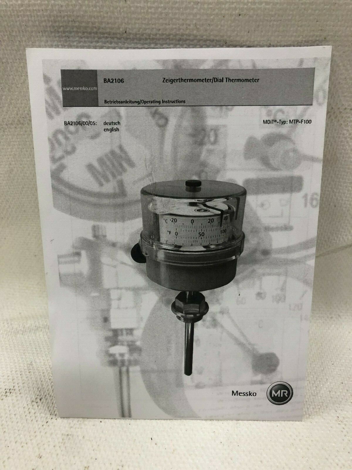 Messko MTP-F100 Temperature Gauge | eBay