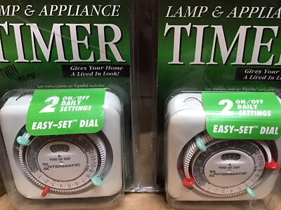 Intermatic Lamp & Appliance Twin Pack TIMER 2 on/off Daily Setting | eBay