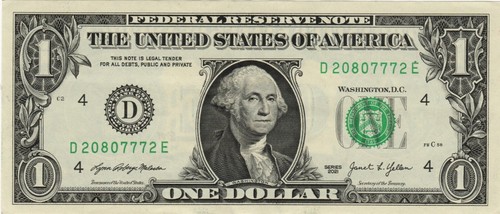 $1 Fancy Note 2021 Series Fancy Serial Number 2double,1 triple, 4 ...