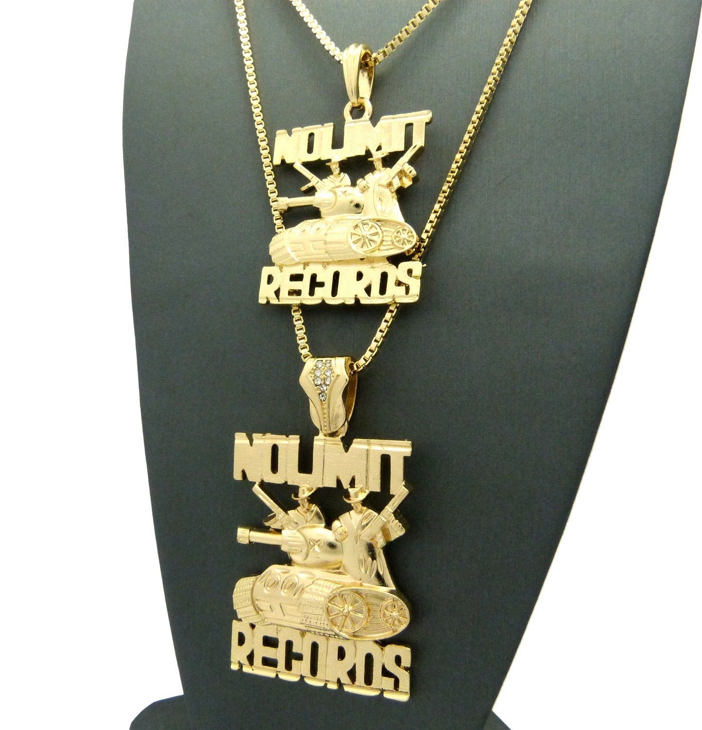 Hip Hop Micro No Limit Records Tank Pendant W/ Box Chain 2 Necklace Set ...