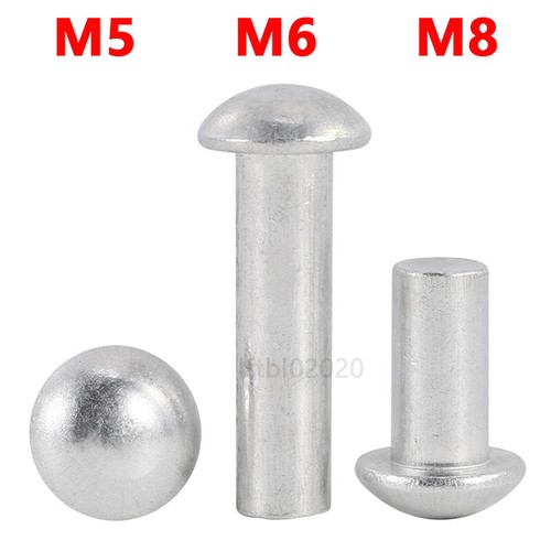 Solid Aluminium Round Head Rivets DIN 660 M5 M6 M8 Dome Head Rivets | eBay