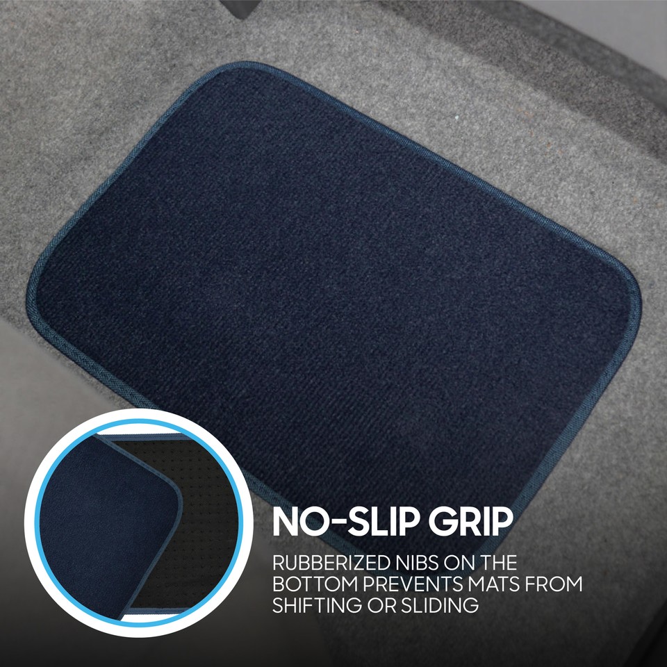Car Carpet Floor Mats 4 Piece Vinyl Heel Pad Rug for Sedan & SUV Car ...