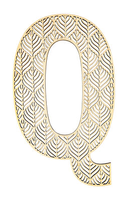 Lettre Q en bois Alphabet géant ajouré 24 cm | eBay