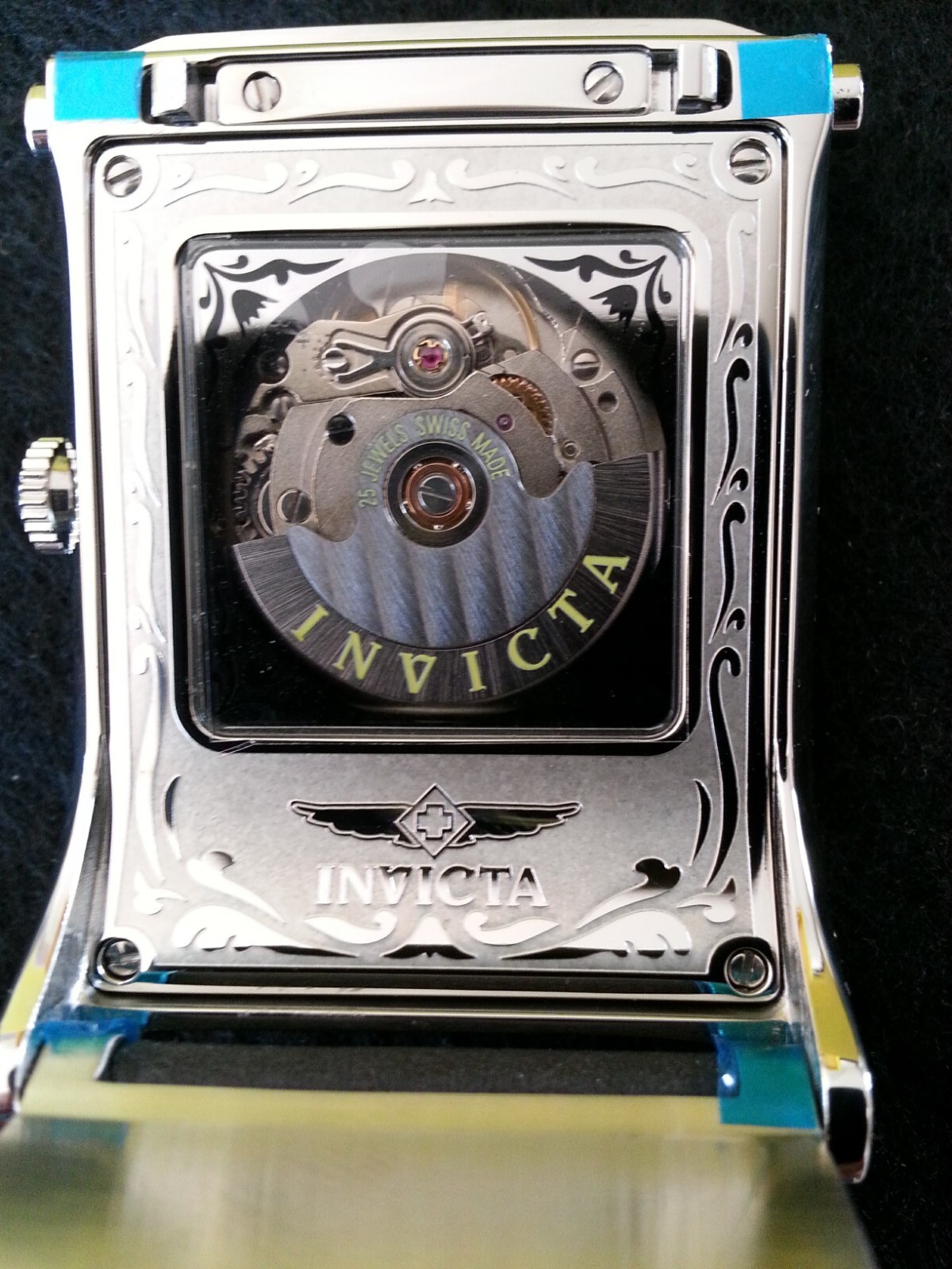 Rare Invicta Mens Auto Swiss Made Flip Case Times Square Model 2411 NEW ...