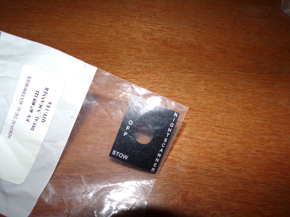 Bell Helicopter Night Scanner Decal 407-805-123 | eBay