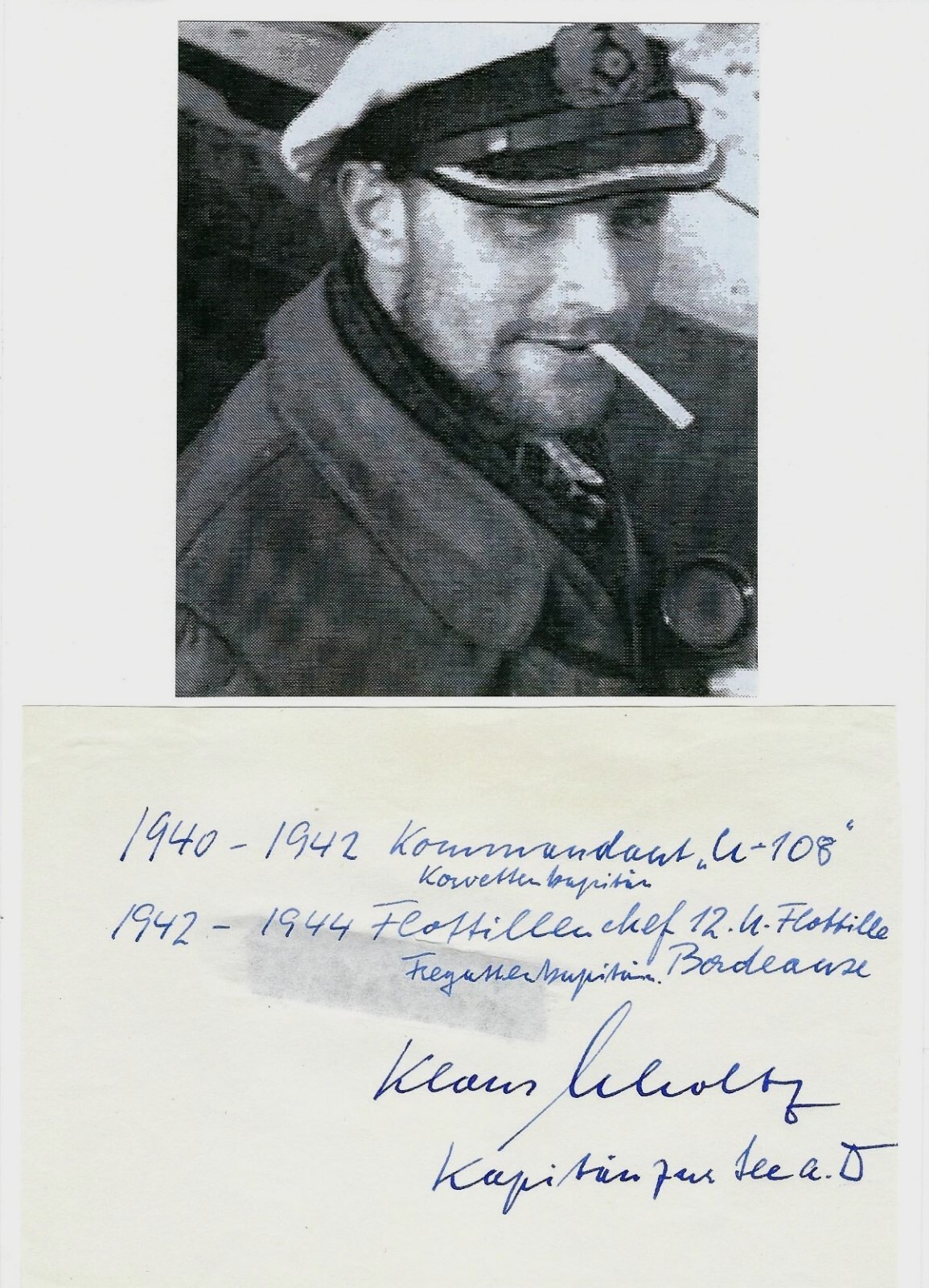 WW2 KRIEGSMARINE U-BOOTE FREGATTENKAPTN.KLAUS SCHOLTZ KNIGHTS CROS OAK ...