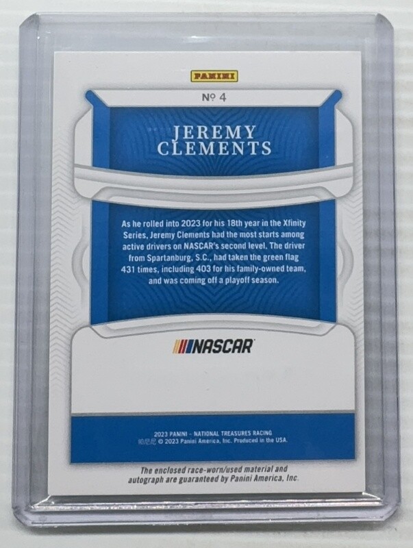 2023 National Treasures Jeremy Clements Colossal Material Signatures ...