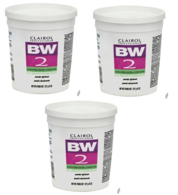 (Pack Of 3) Clairol Bw2 Bleach Powder Lightener,Dedusted Extra Strength ...
