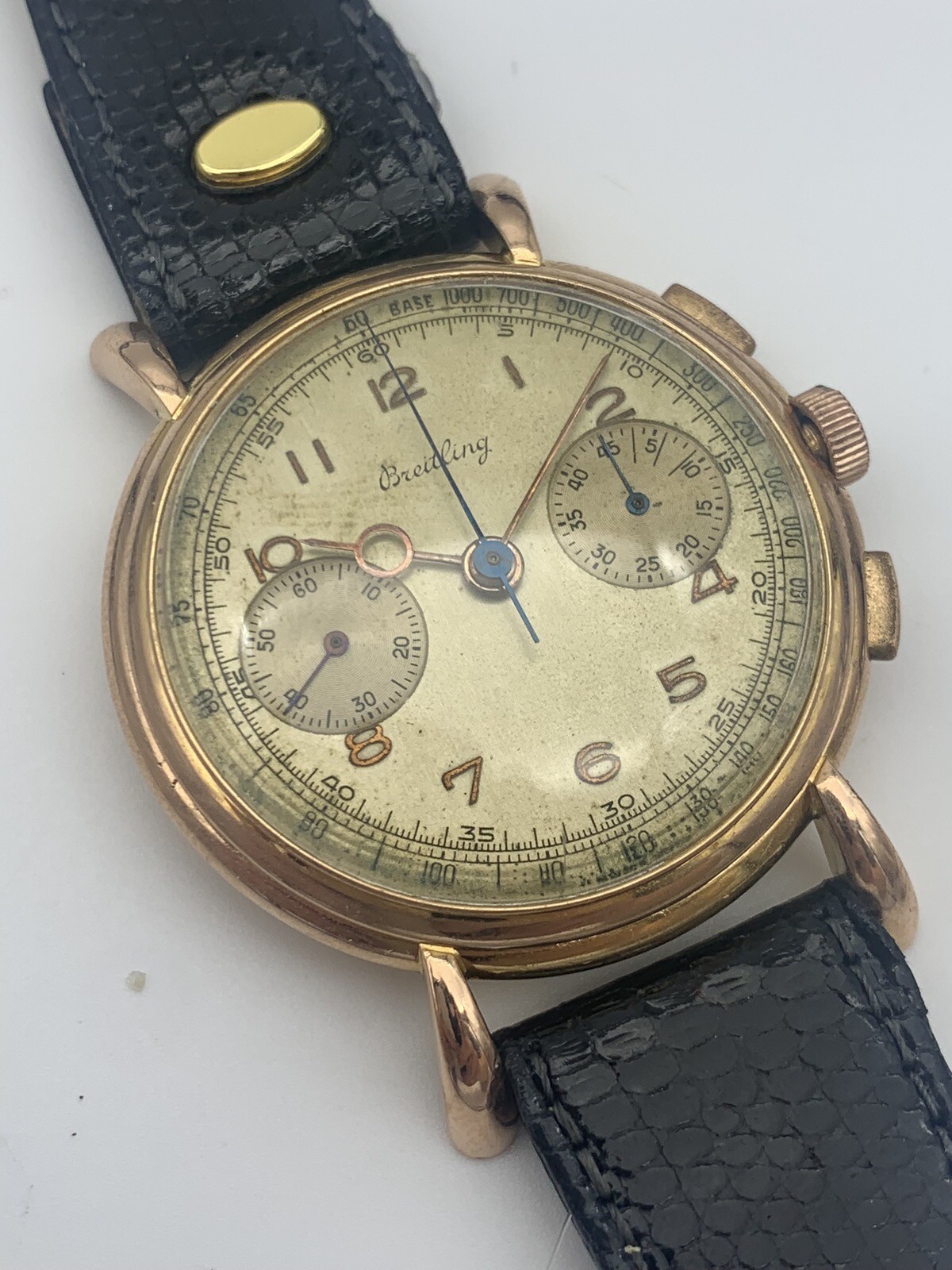 Rare Vintage, Breitling Chronograph 18K Rose Gold - Gem