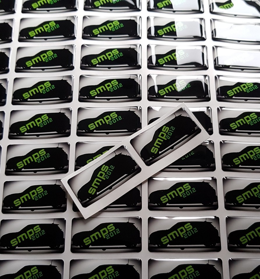 Mini SMPS2012 Gel stickers 1 Pair, 3D gel Window stickers. Cooper S ...