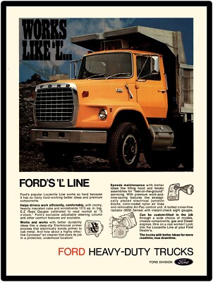1972 Ford L Line Dump Trucks NEW Metal Sign 24"x30" USA STEEL XL Size 7 ...