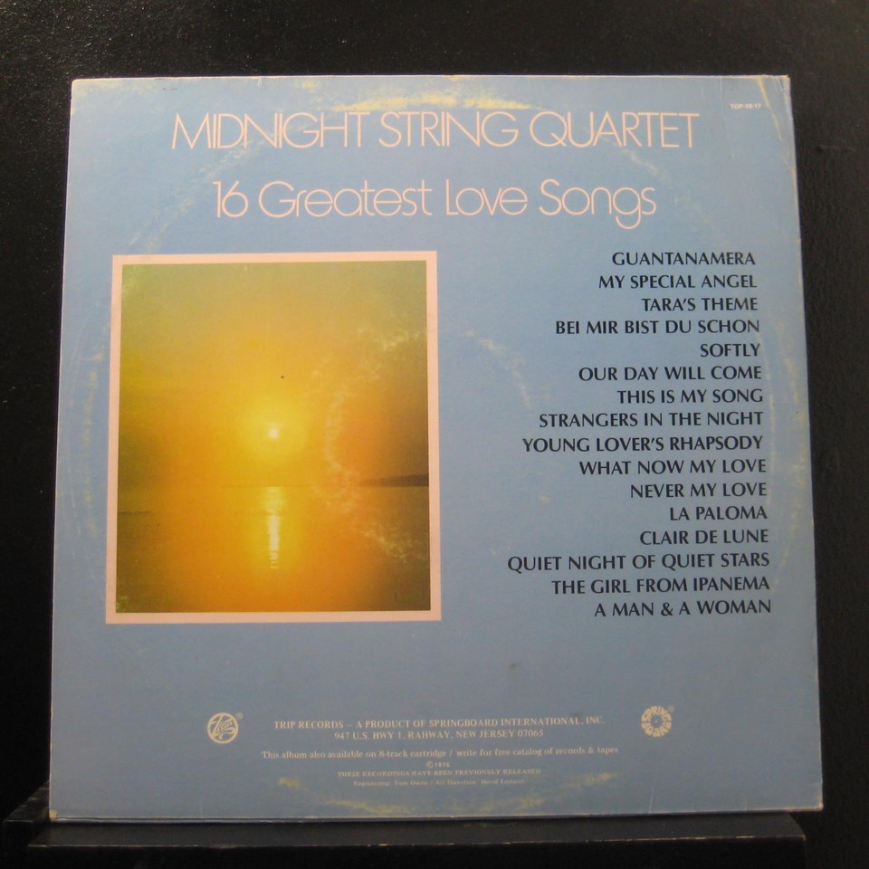 Midnight String Quartet - 16 Greatest Love Songs LP VG+ TOP-16-17 Vinyl ...