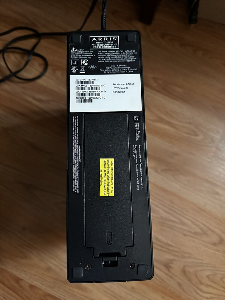 Xfinity Arris TG1682G Dual Band Wireless 802.11ac Cable Modem Router ...