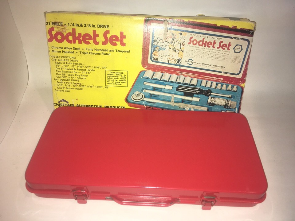 21 piece Socket Set with carrying case Chieftain Automotive Products ...