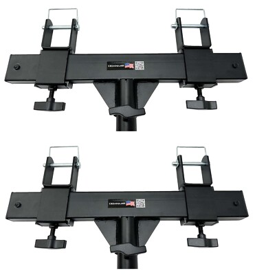 Pair Heavy Duty Black Triangle or Square Truss Adapter Bracket Crank ...
