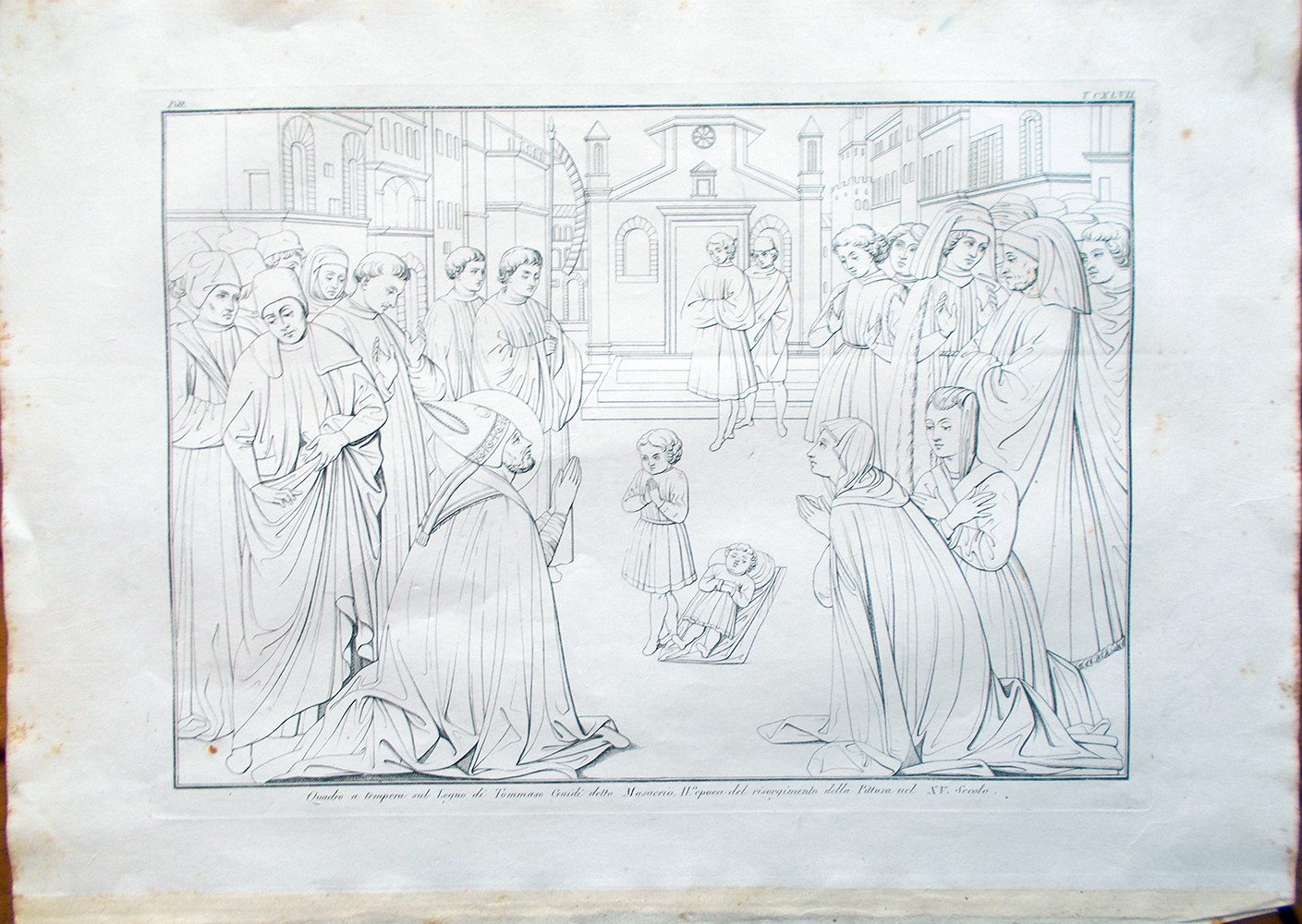 Print Incision 1850s Painting Toughened Of Tommaso Guidi Said Masaccio ...