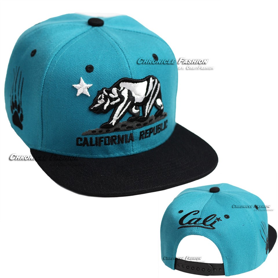 California Republic Baseball Cap Snapback Adjustable Hat Cali Hip Hop ...