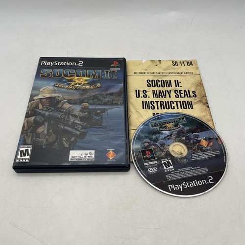 SOCOM II 2 US Navy Seals PS2 PlayStation 2 Complete W/ Manual CIB ...