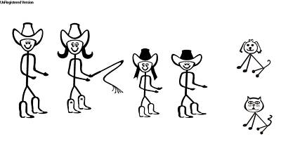 Personalized Redneck Cowboy Stick Figure Family Decal Sticker | eBay
