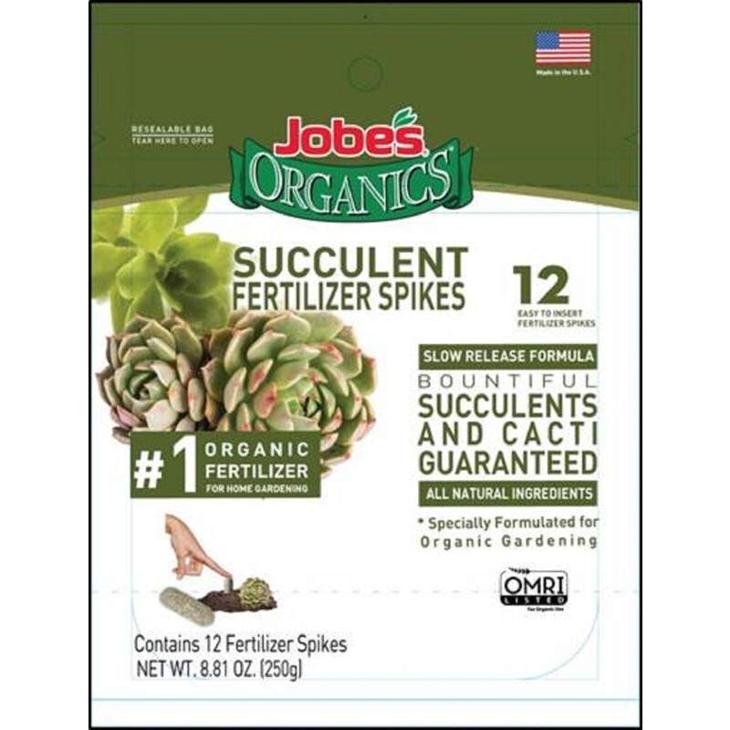 Jobes Organics Succulent Fertilizer Spikes Slow Release Formula Easy To ...