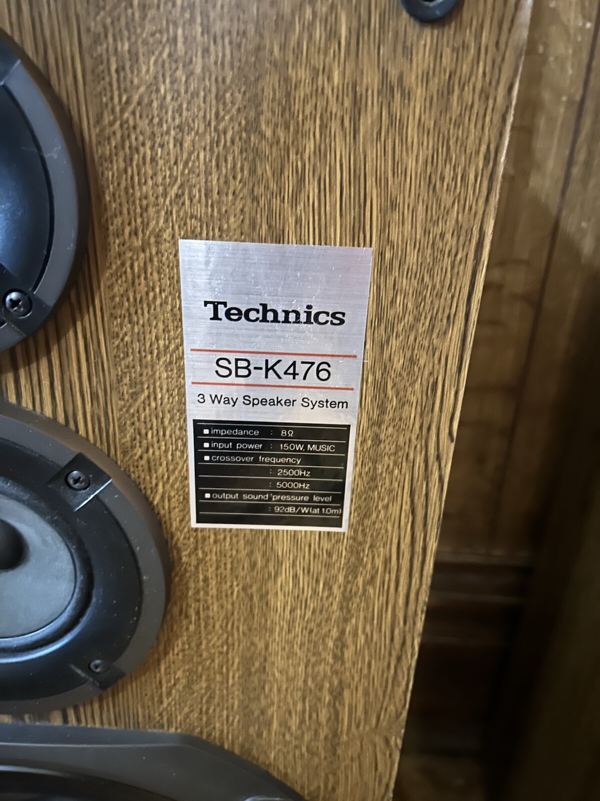 Technics 3 Way Speaker System SB-K476 (Tested) | eBay