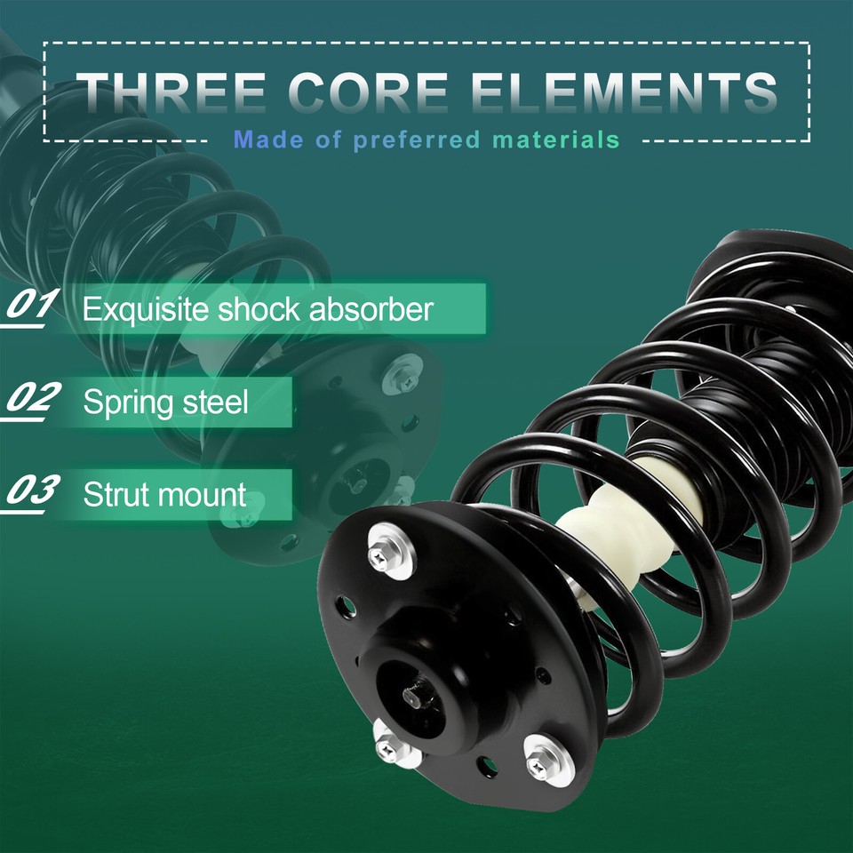 2x For 2010-2017 Chevrolet Equinox Front Complete Struts With Coil ...