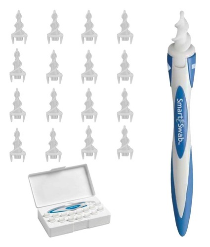 Smart Swab Soft Spiral Ear Cleaner Safe Ear Wax Removal Kit 16 Tips ...