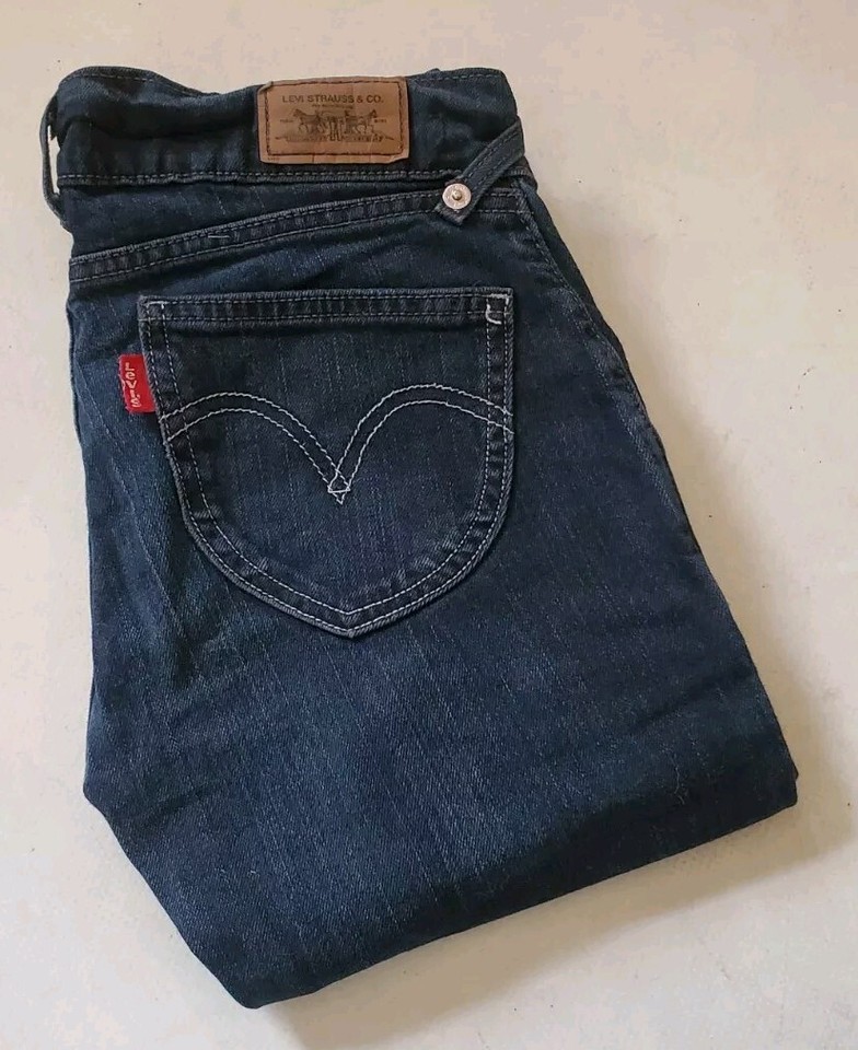 LEVIS 304 Jeans Womens W 30 L 32 Slouch Skinny Fit Stretch Blue Denim ...