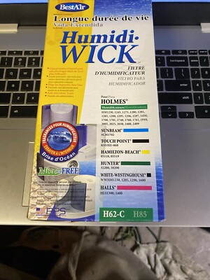 NEW BEST AIR EXTENDED LIFE HUMIDI WICK HUMIDIFIER WICK FILTER H62-C NEW ...