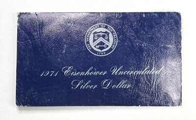 1971 S IKE Eisenhower 40% Silver Dollar US Coin Blue Ike Brilliant ...