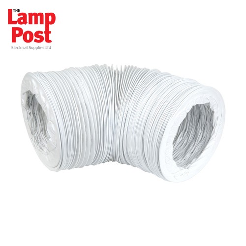 4" 4 Inch 100mm PVC Flexible Flexi Fan Duct Ducting 3M Length Tumble ...