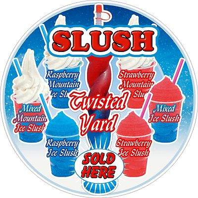 Slush Ice Cream Sticker Mix 1 Printed Food Cafe Restaurant | eBay UK