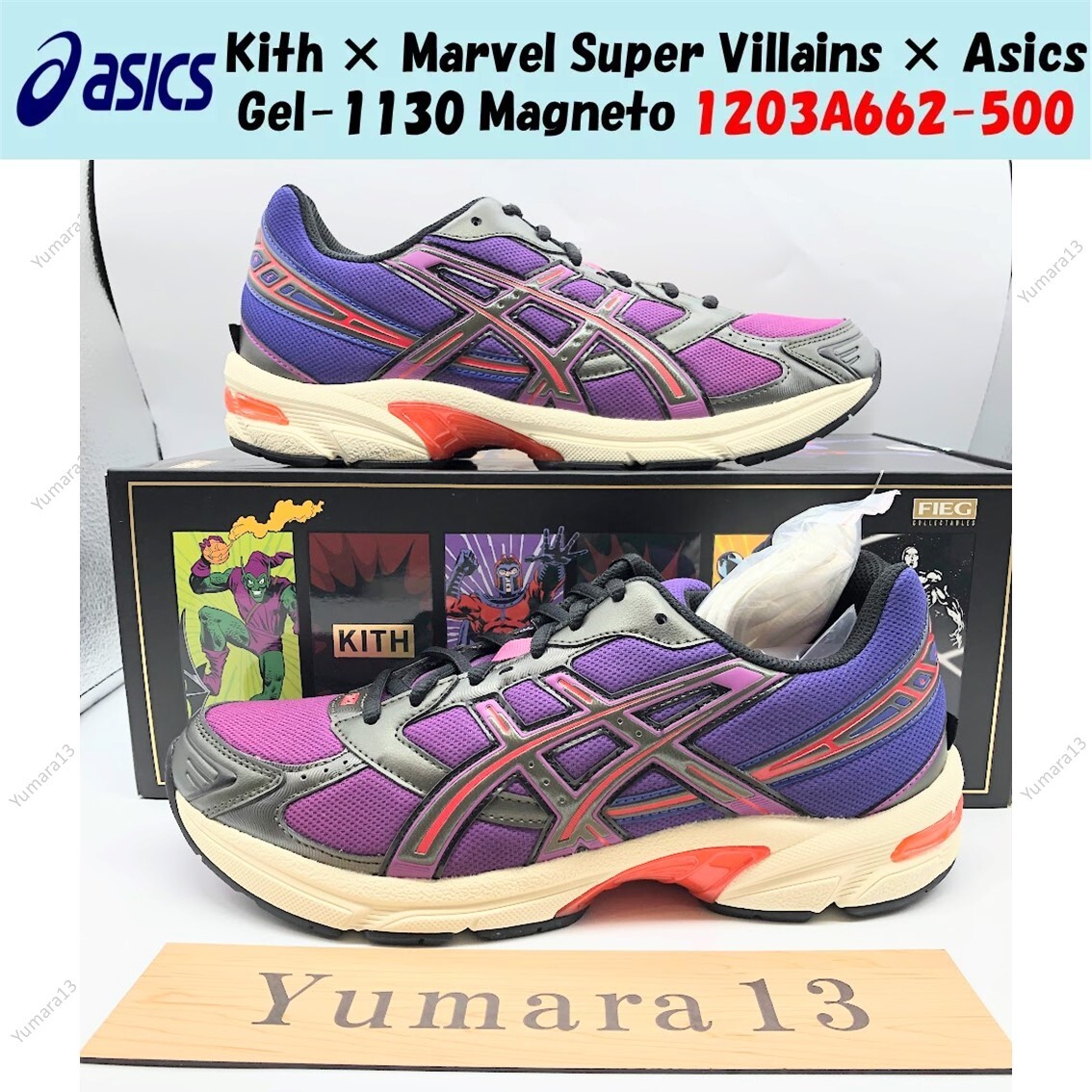 Kith × Marvel Super Villains × Asics Gel-1130 Magneto 1203A662-500 Men ...