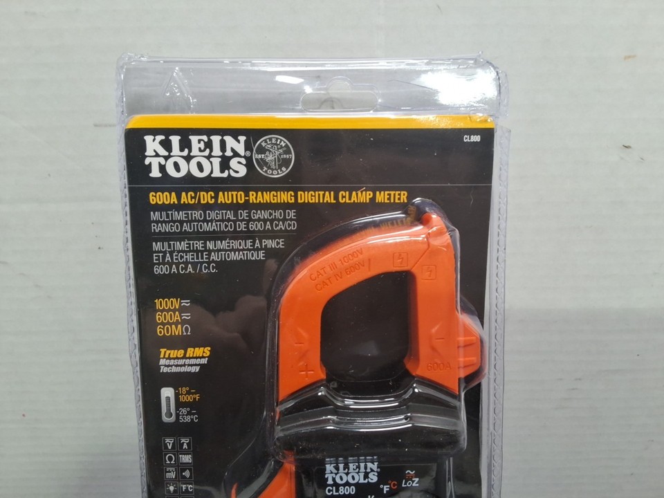 !! NEW !! Klein Tools CL800 AC/DC True RMS Auto-Ranging Digital Clamp ...