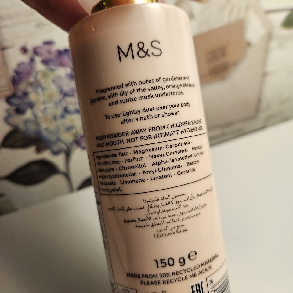 M&S Florentyna Talc Talcum Powder 150g Marks & Spencer Gift Her Screw ...