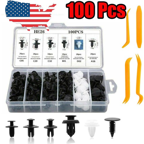 For Kia Hyundai Set Bumper Fender Liner Push Type Retainer Clips ...