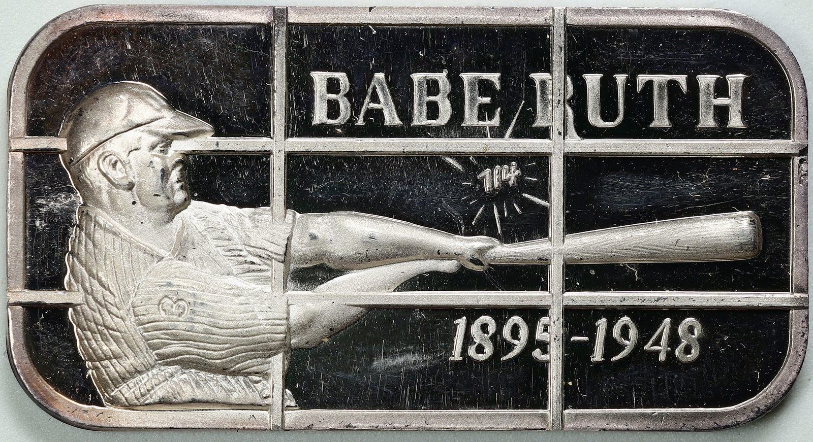CANCELLED Silver Creations LTD 1973 1oz .999 Silver Babe Ruth Bar #0004 ...