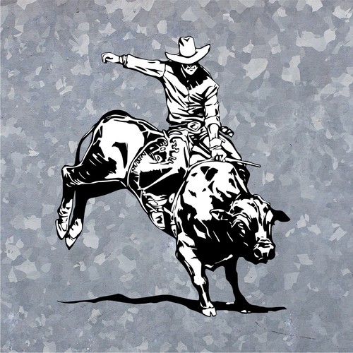 Bull Riding Decal Vinyl Decal - 48 Colors Available - Western Rodeo ...