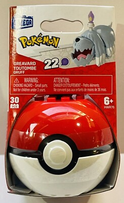Mega Construx Pokemon Greavard Toutombe HWR76 Series 22 Poke Ball - New ...