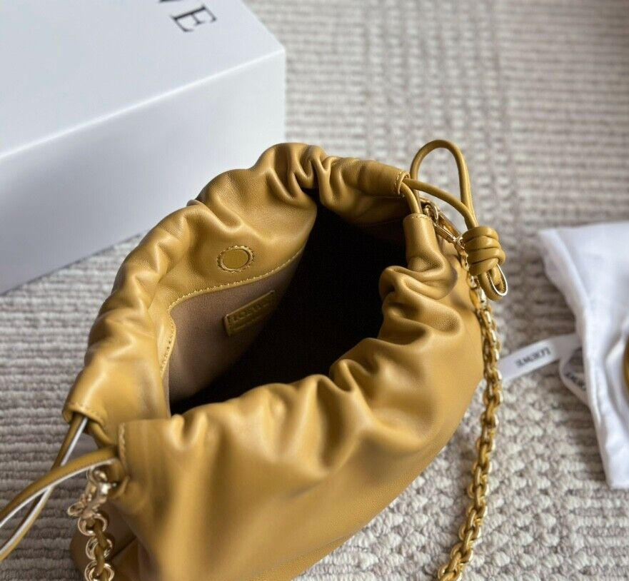 Loewe Xing Mini Soft Nappa Leather Flamenco Purse Brown | eBay