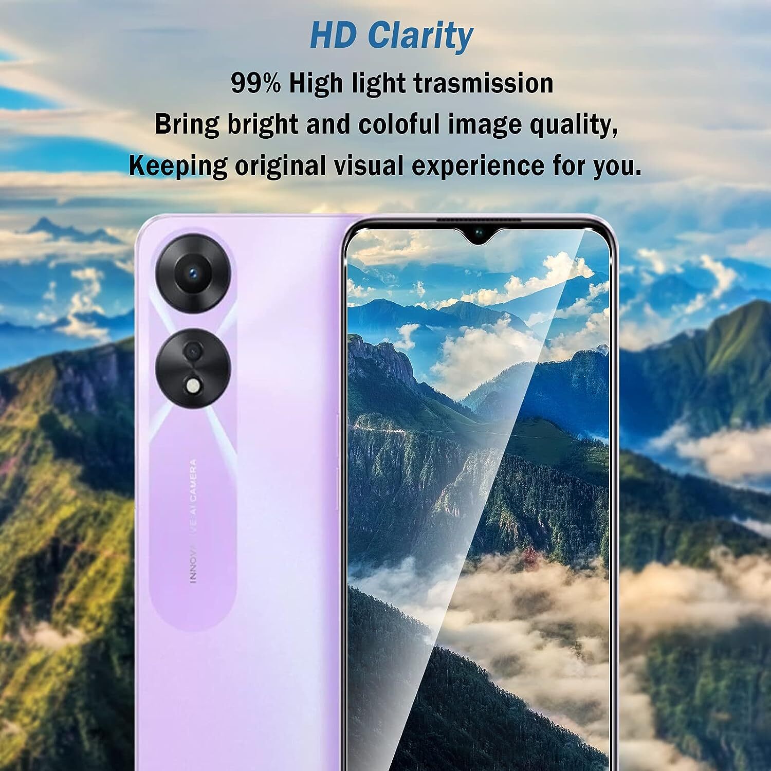 2 Pack 9H Tempered Glass Screen Protector For OPPO A79 A80 A78 A18 A40 ...