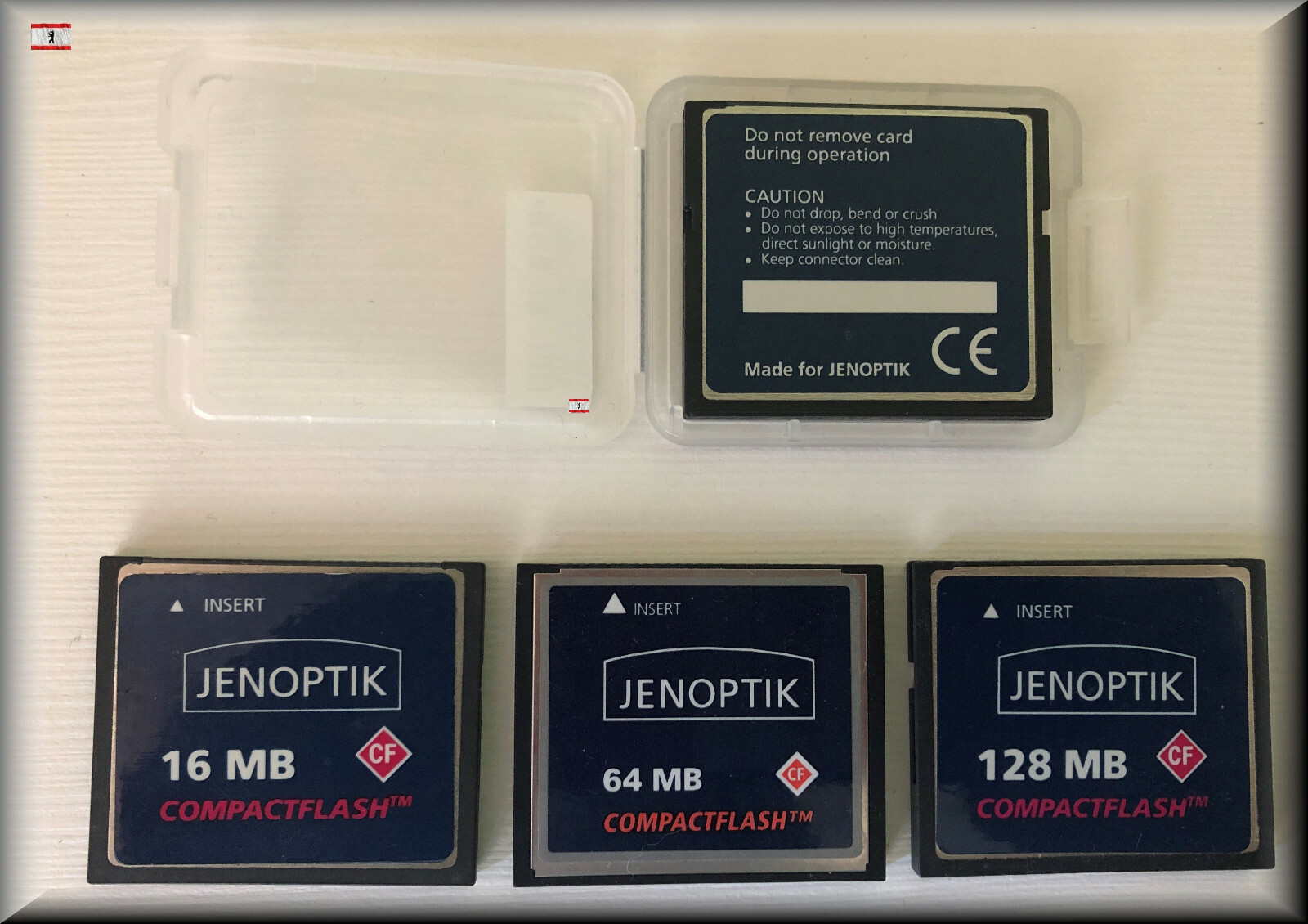 JENOPTIK Compact Flash CF 8MB 16MB 32MB 64MB 128MB mit Schutzhülle ...