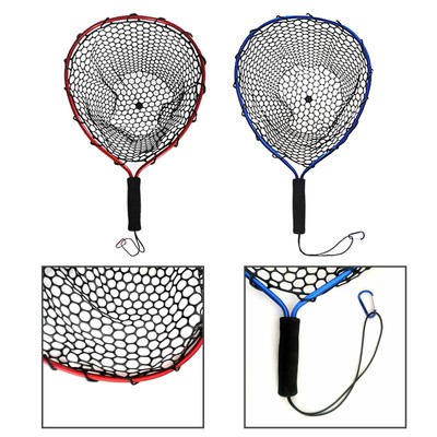 Fishing Landing Net Fishing Mesh Net Durable Silicone Mesh Wading Net ...