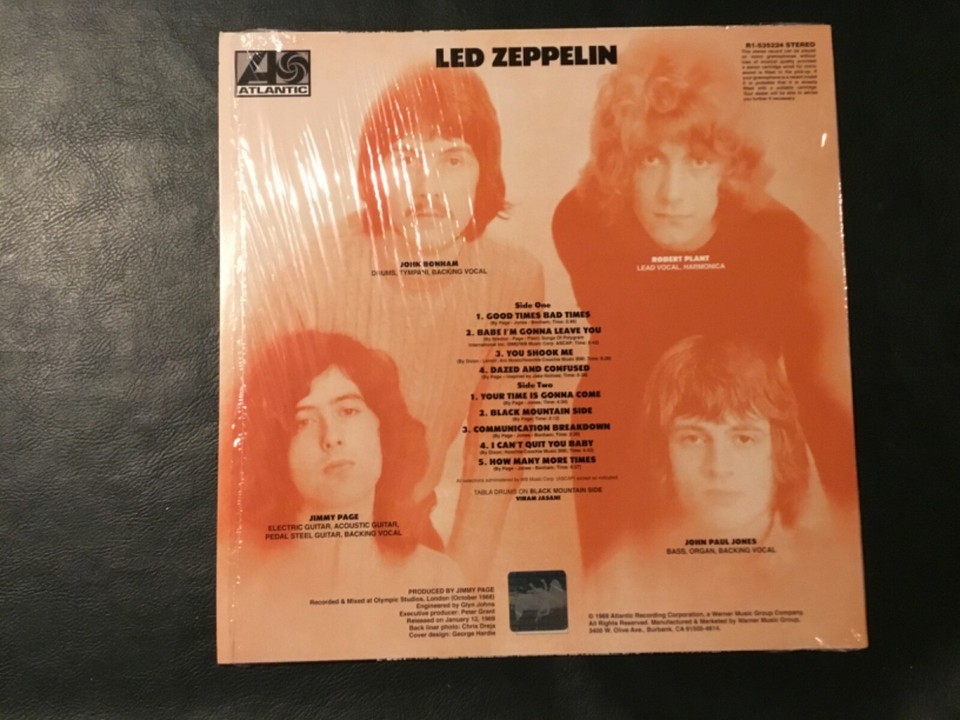 Led Zeppelin - Led Zeppelin 1 Vinyl LP 180 Gram,Near Mint/Mint ...