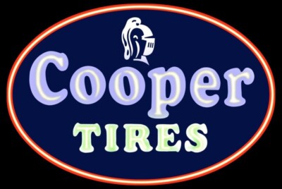 Cooper Tires of Findlay, OhiO NEW Sign: 18" Wide Oval Diecut Style USA ...