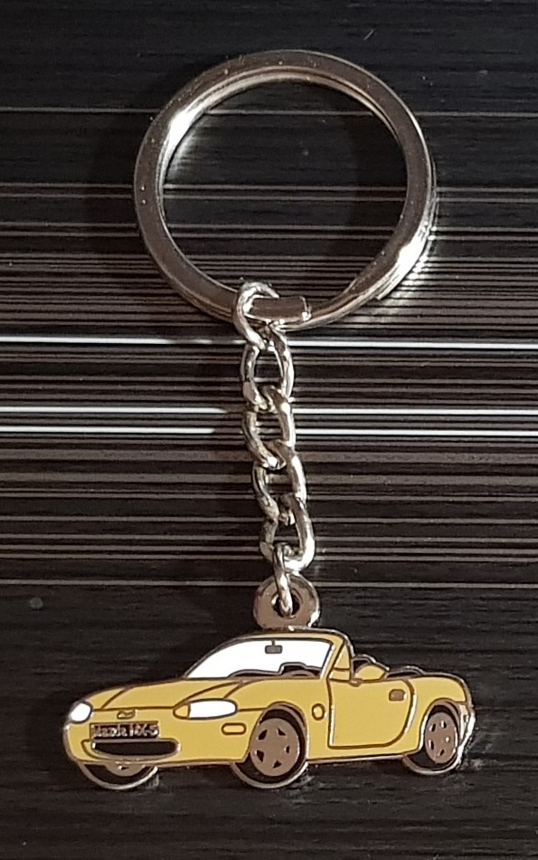 Mazda Keyring MX5 Nb Miata Eunos Golden Enamelled - Dimensions 33x14mm ...